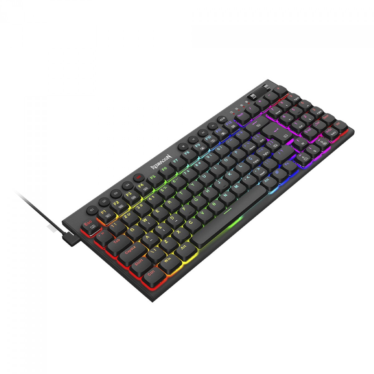 Teclado Mecânico Gamer Redragon Sion, RGB, Low-Profile, Switch Brown ...